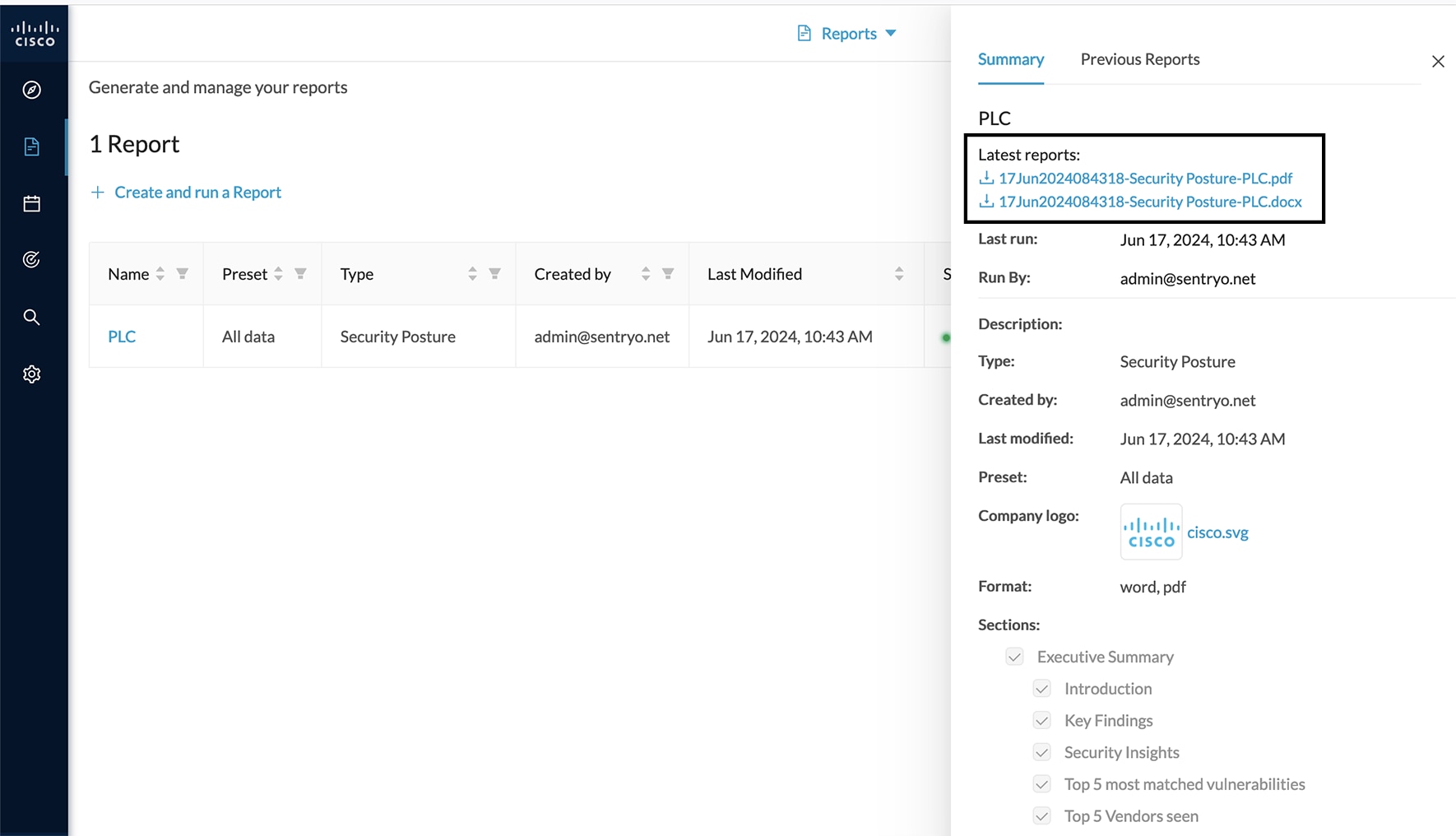 Cisco Cyber Vision GUI User Guide, Release 5.0.0 - Reports [Cisco Cyber ...