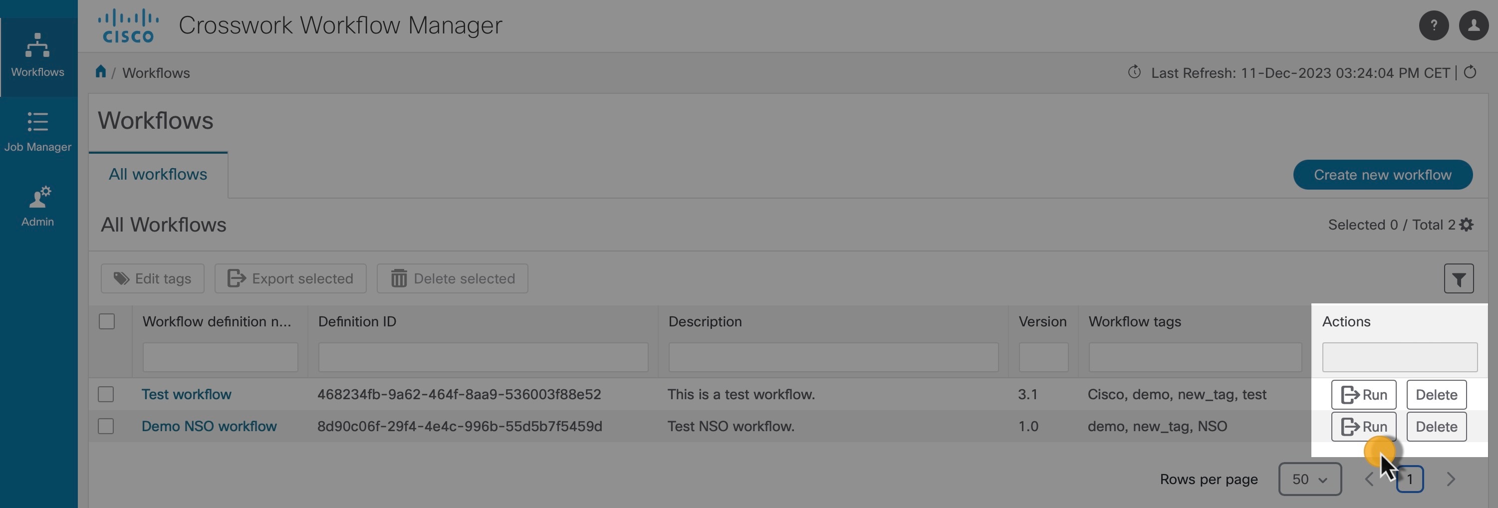 Cisco Crosswork Workflow Manager 1.1 Operator Guide - Jobs [Cisco ...