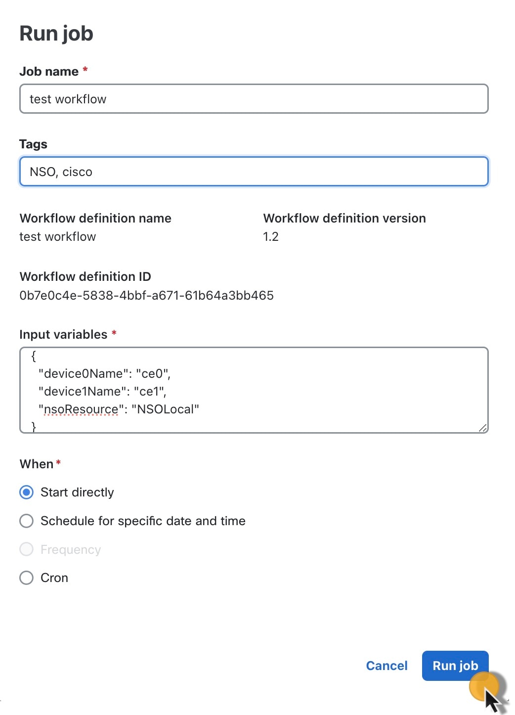 Cisco Crosswork Workflow Manager 11 Operator Guide Jobs Cisco Crosswork Workflow Manager 3328