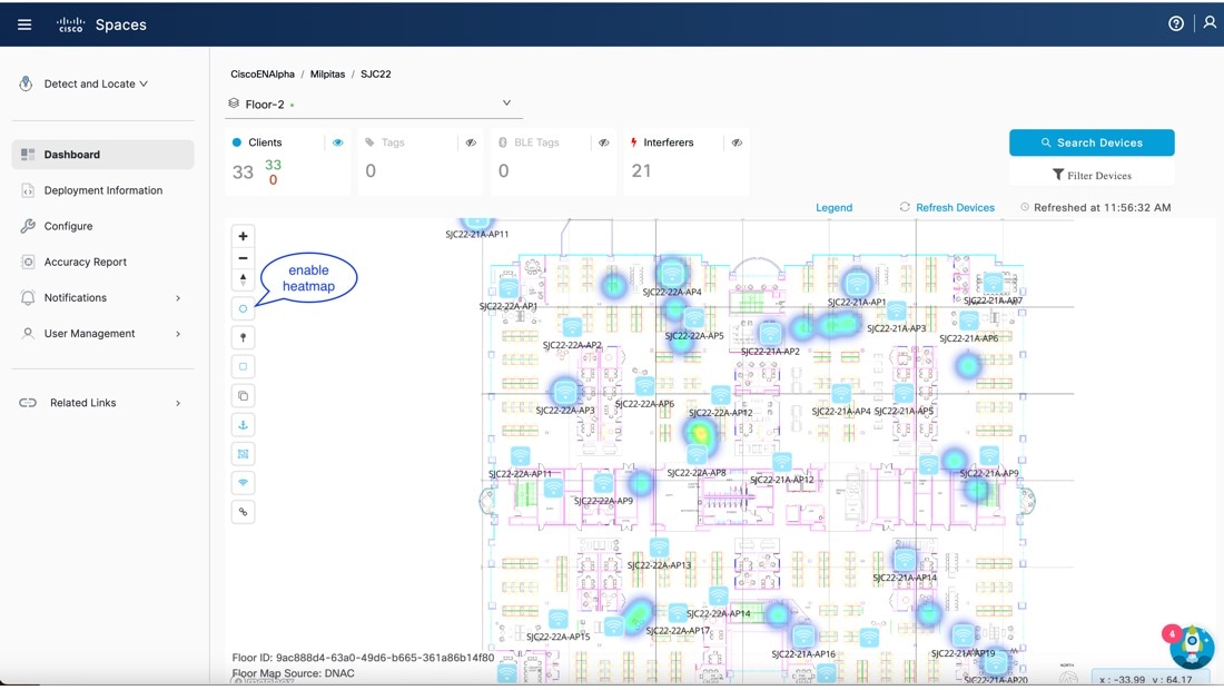 Cisco Spaces Detect And Locate Configuration Guide Explore The Dashboard Cisco Spaces Cisco 0559