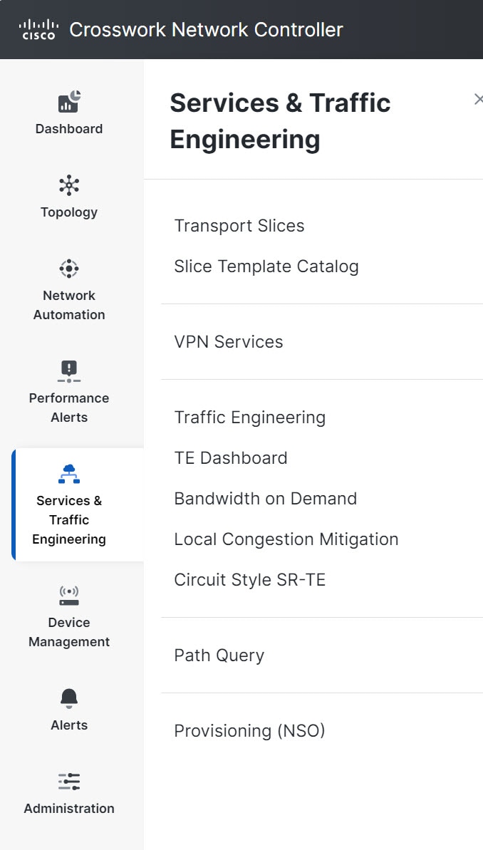 Cisco Crosswork Network Controller 7.0 Solution Workflow Guide - UI Overview [Cisco Crosswork ...