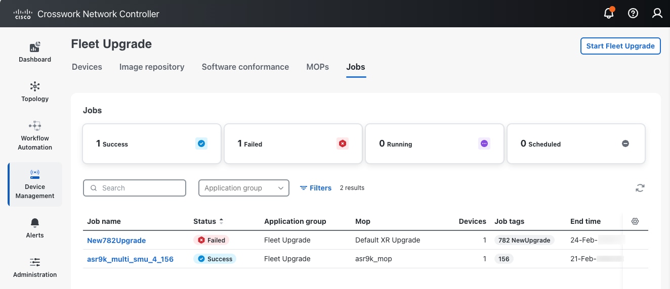 Cisco Crosswork Network Controller 7.1 Fleet Upgrade - Get Started With Fleet Upgrade [Cisco ...