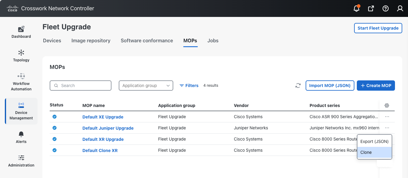 Cisco Crosswork Network Controller 7.1 Fleet Upgrade - Customize Fleet Upgrade [Cisco Crosswork ...