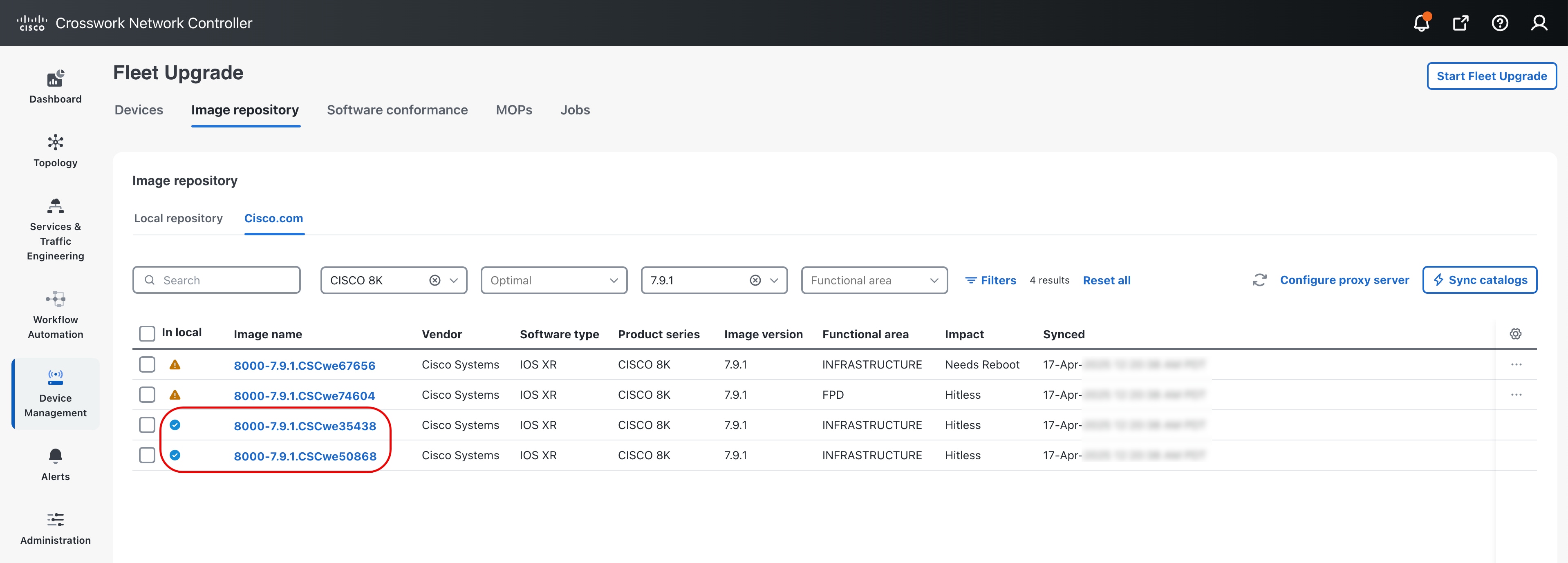 Cisco Crosswork Network Controller 7.1 Fleet Upgrade - Get Started With ...