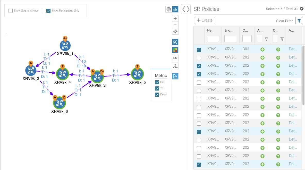 Cisco Crosswork Optimization Engine 1.0 User Guide - Visualize and Manage SR Policies [Cisco ...