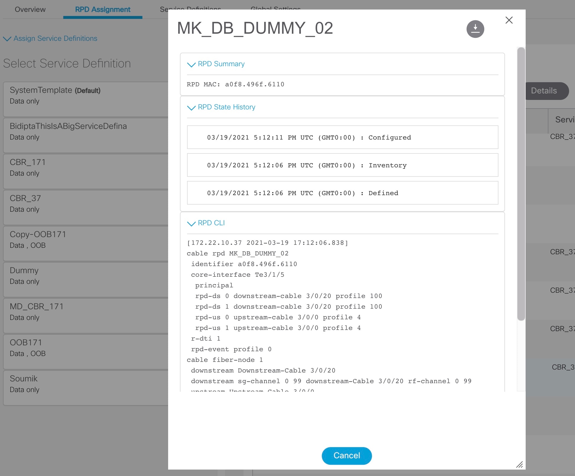 Cisco Smart PHY Application User Guide, Release 22.1 - Manage RPDs [Cisco Smart PHY] - Cisco
