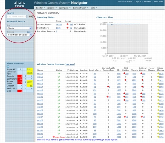 Cisco Wireless Control System Navigator - Cisco