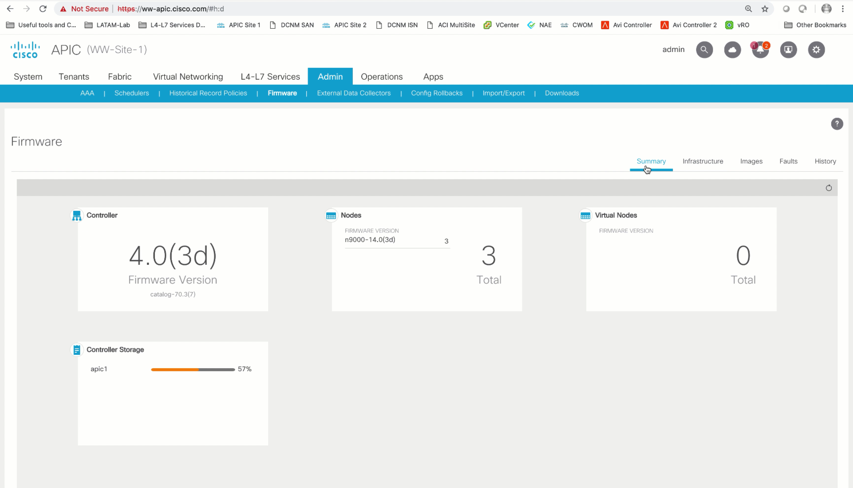ACI software upgrade process walkthrough