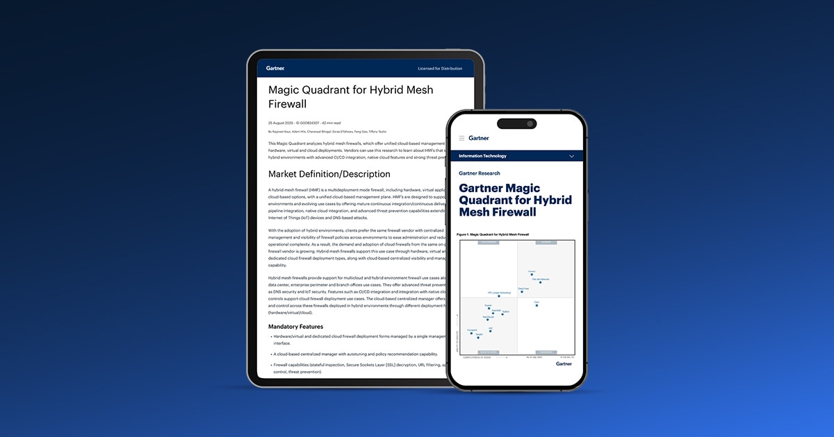Gartner Magic Quadrant for Hybrid Mesh Firewall - Cisco