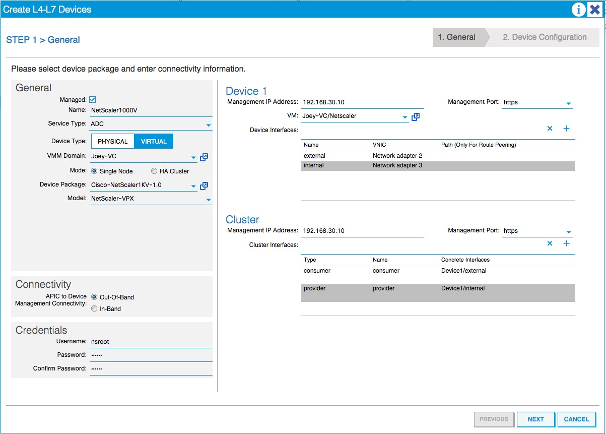 ASA Multi-Context 및 NetScaler 1000V를 사용하여 2노드 서비스 그래프 구성 및 구축 - Cisco