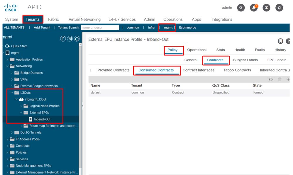 排除ACI管理和核心服务故障 — 带内和带外管理 - Cisco