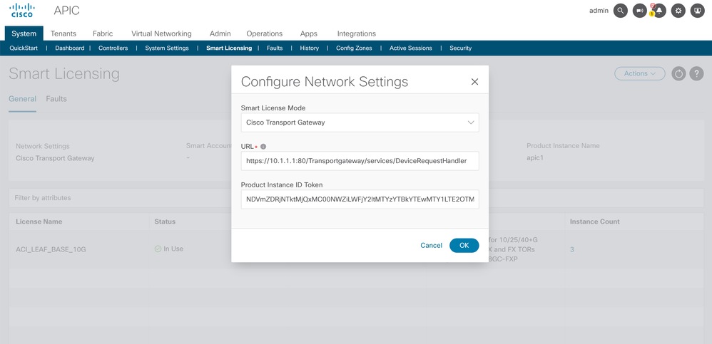 Aci 플랫폼에서 Smart Licensing 정책 구성 및 문제 해결 Cisco