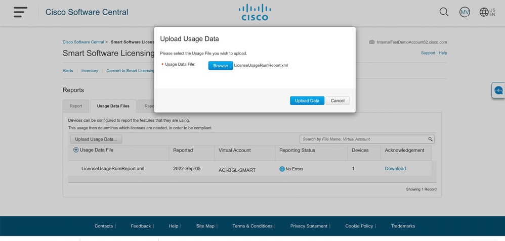 ACI 플랫폼에서 Smart Licensing 정책 구성 및 문제 해결 - Cisco
