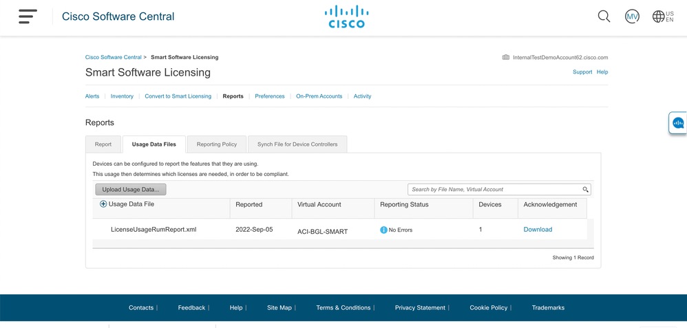 Aci 플랫폼에서 Smart Licensing 정책 구성 및 문제 해결 Cisco