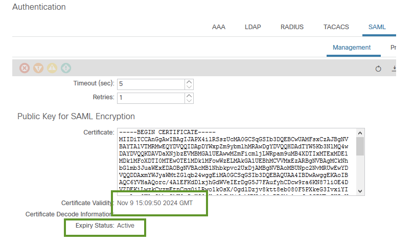 Résoudre le code d'erreur ACI F3081 : expiration du certificat SAML - Cisco
