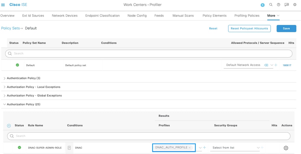 DNA Center 및 ISE 3.1에서 RADIUS 외부 인증 구성 - Cisco