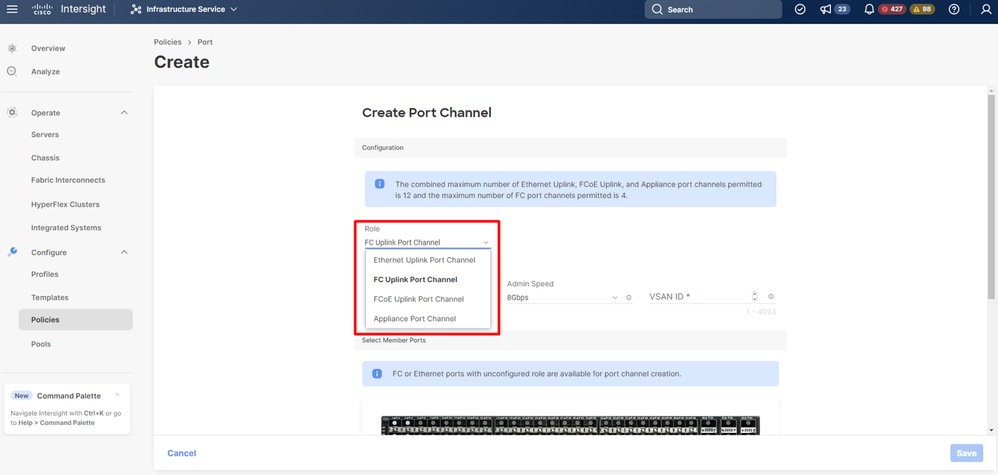 Configuration du canal de port SAN entre UCS IMM et MDS - Cisco