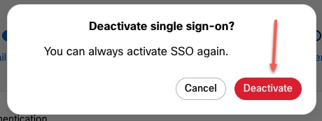 單一登入管理員自我恢複選項故障排除 - Cisco
