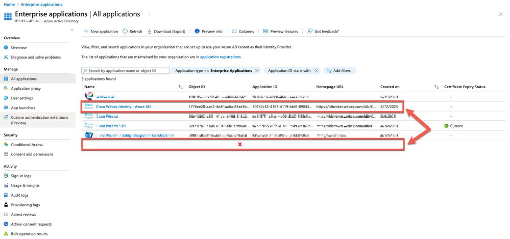 Azure AD-Integrationsfehler "Anfrage war nicht autorisiert" löschen - Cisco