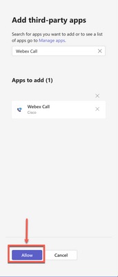 Microsoft Teams와 Webex Call Integration 구축 및 사용 - Cisco