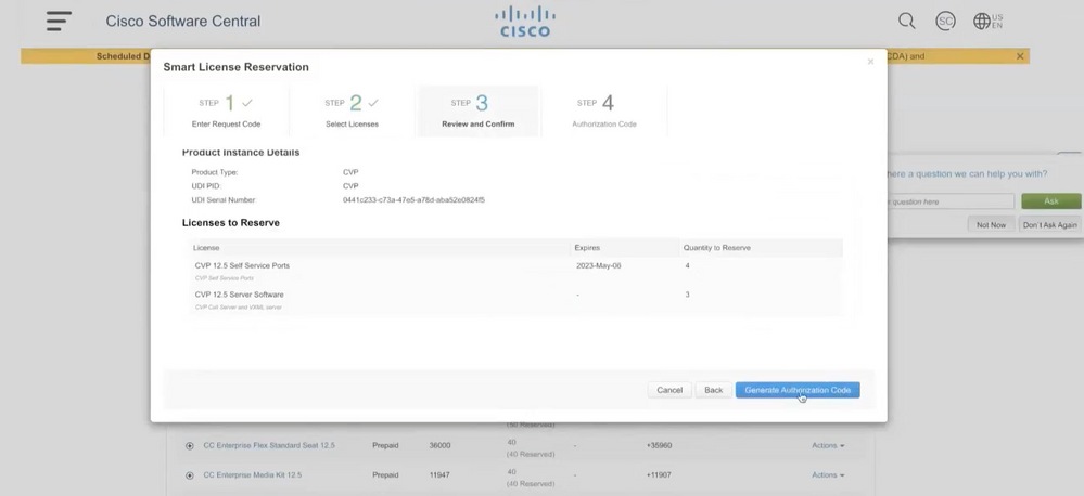 Smart License 전용 라이센스 예약 구성 - Cisco