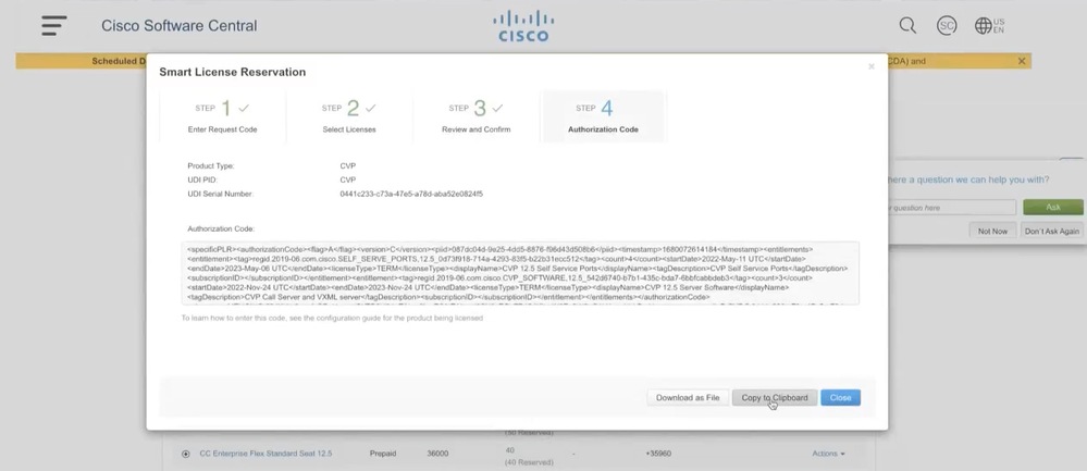 Configura prenotazione licenze specifiche di Smart License - Cisco