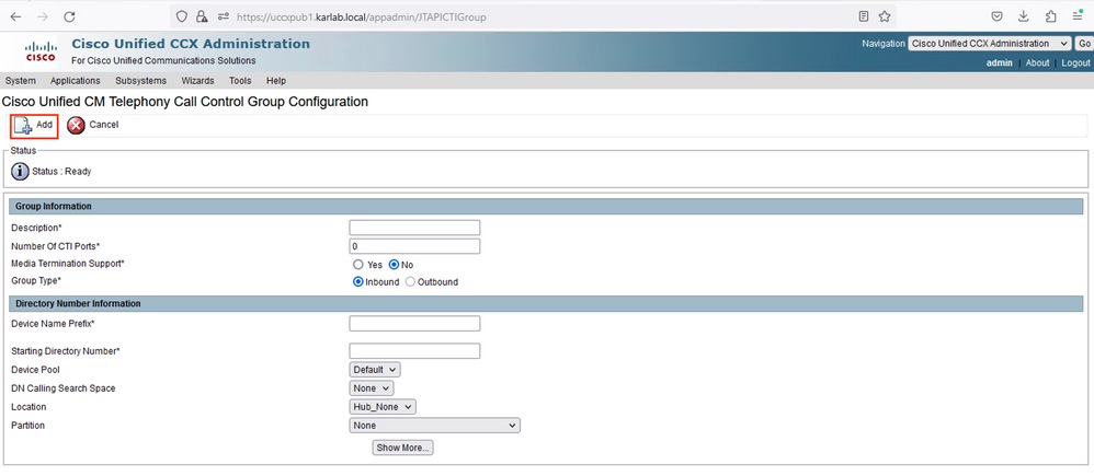 Configuración del Marcador de salida para UCCX Agent Based Predictive - Cisco