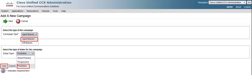 Configuración del Marcador de salida para UCCX Agent Based Predictive ...