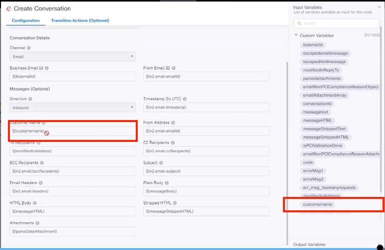 빈 고객 이름 값으로 인해 Webex Connect 이메일 실패 - Cisco