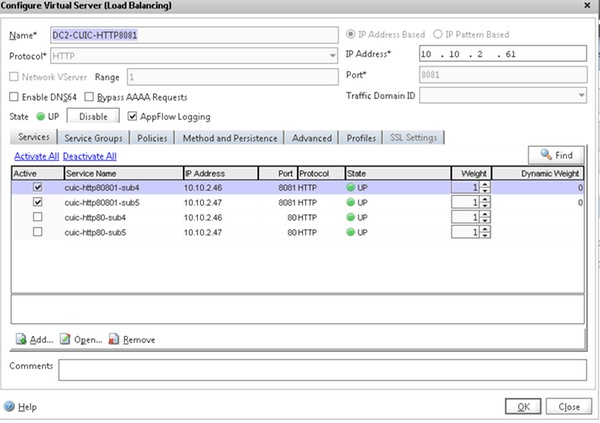 Configurazione di Citrix NetScaler Load Balancer per Cisco Unified ...