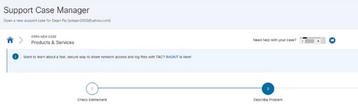 Guía de creación de casos de Soporte Case Manager - Cisco