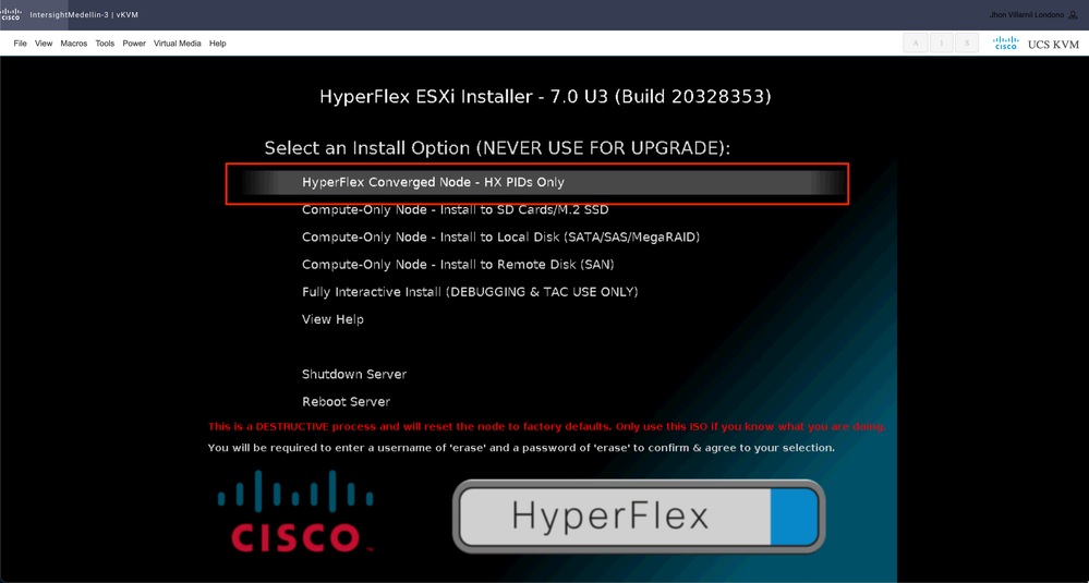 Vuelva a implementar el flujo de trabajo del software HyperFlex desde Intersight - Cisco