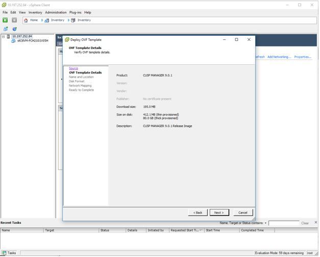 Installieren Sie den virtuellen Cisco Unified SIP-Proxy (vCUSP) auf einem VMware ESXi-Host. - Cisco