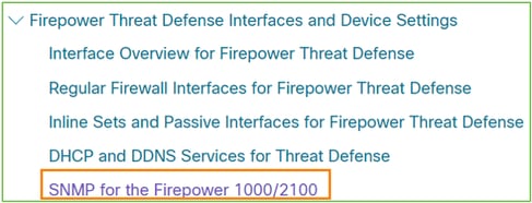 firepowerNGFWアプライアンスでのSNMPの設定 - Cisco