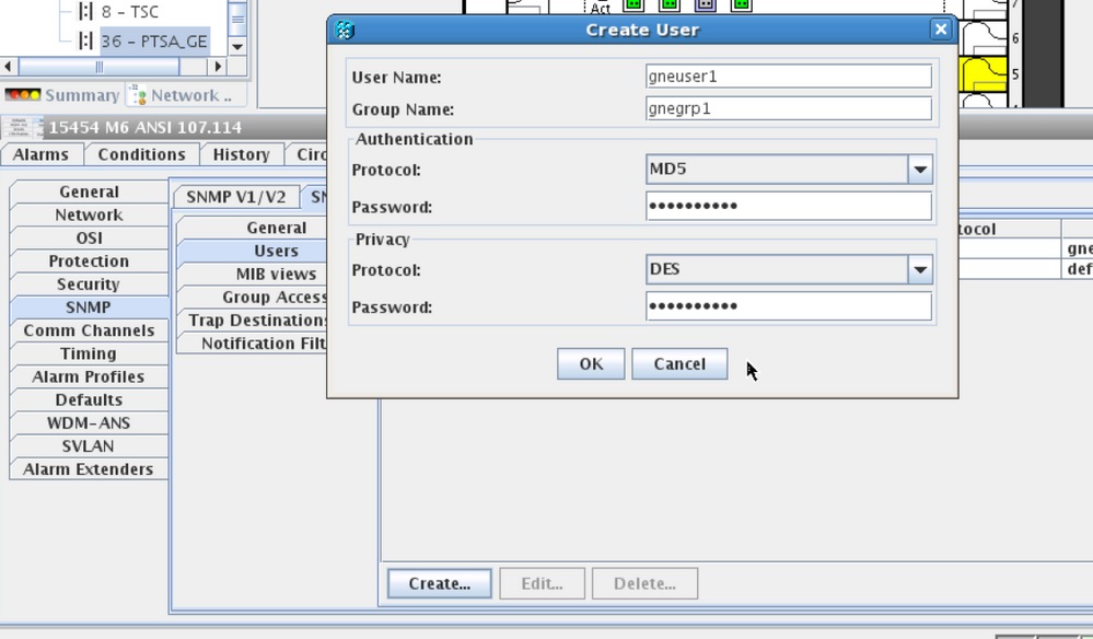 Cisco ONS15454/NCS2000 디바이스에서 SNMPv3 구성 - Cisco