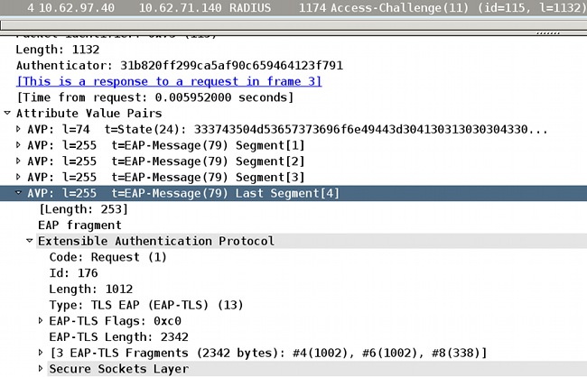 EAP フラグメンテーションの実装と動作 - Cisco