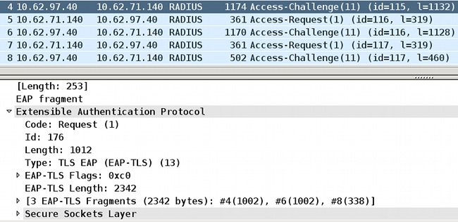EAP フラグメンテーションの実装と動作 - Cisco