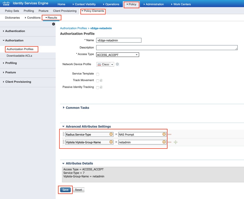 Ise를 사용하는 Vedge 및 컨트롤러에 대한 Radius 및 Tacacs 기반 사용자 인증 및 권한 부여 Cisco