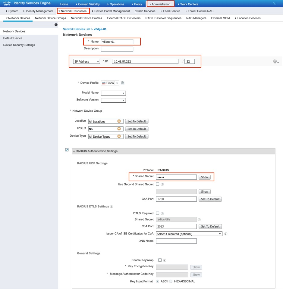 Ise를 사용하는 Vedge 및 컨트롤러에 대한 Radius 및 Tacacs 기반 사용자 인증 및 권한 부여 Cisco