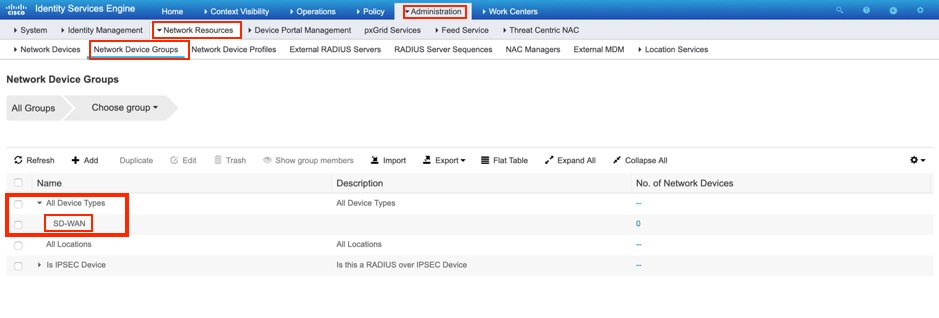 Ise를 사용하는 Vedge 및 컨트롤러에 대한 Radius 및 Tacacs 기반 사용자 인증 및 권한 부여 Cisco