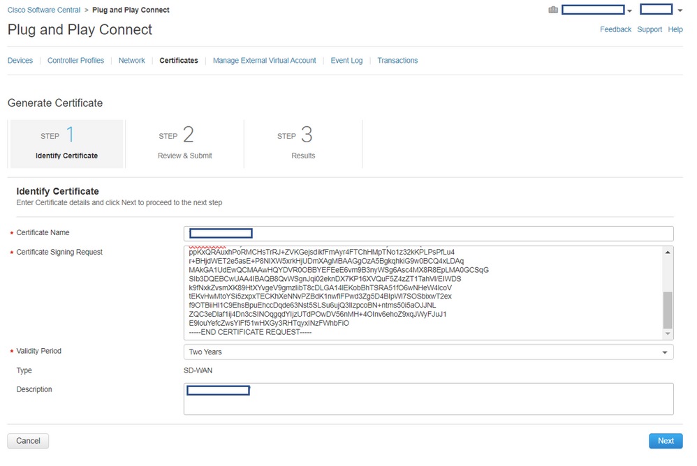 Instalar certificado manual para controladores SD-WAN - Cisco