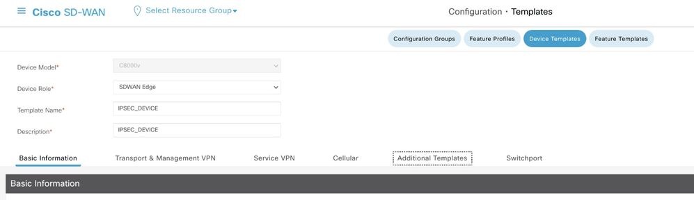 Sd Wan上のc8000vを使用したサービス側ipsecトンネルの設定 Cisco