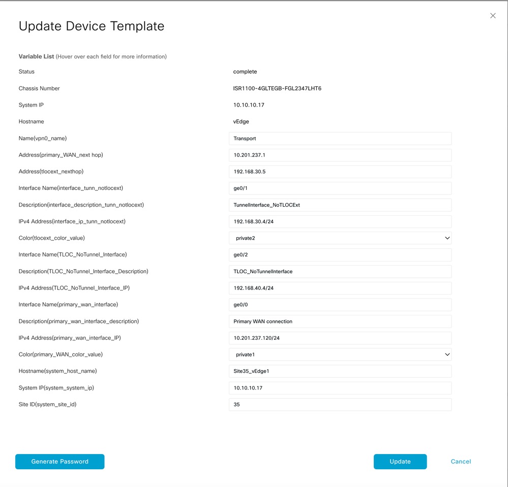 Configurare l'estensione TLOC utilizzando il modello di funzionalità ...
