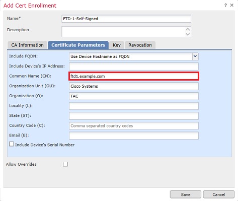 在FMC管理的FTD上安装并续订证书 - Cisco