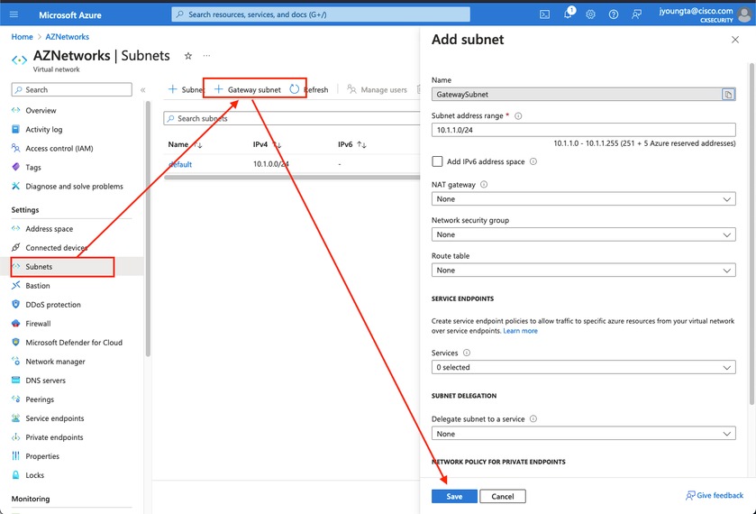 配置到azure的asa Ipsec Vti連線 Cisco