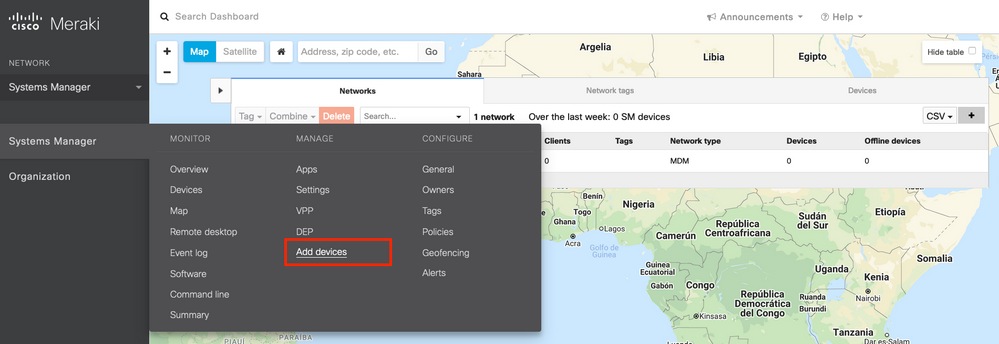 Meraki System Manager를 사용하여 Ios용 Anyconnect Perapp Vpn 구성 Cisco