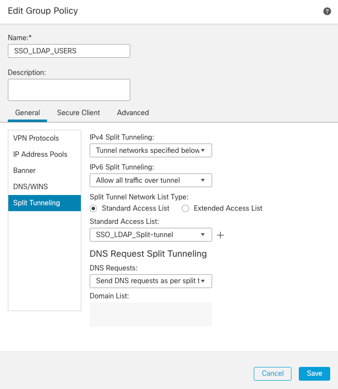 Konfigurieren Von Anyconnect Sso Mit Duo Und Ldap Zuordnung Auf Einer Sicheren Firewall Cisco