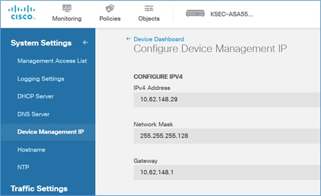 配置 Firepower 威胁防御 Ftd 管理接口 Cisco