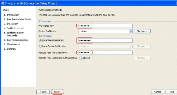 Asdm 64ikev2 컨피그레이션을 사용하는 Site To Site Vpn 터널 예 Cisco