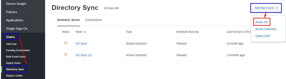 为带有duo和azure的安全管理设备配置saml Cisco